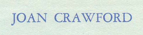 Joan Crawford Letters